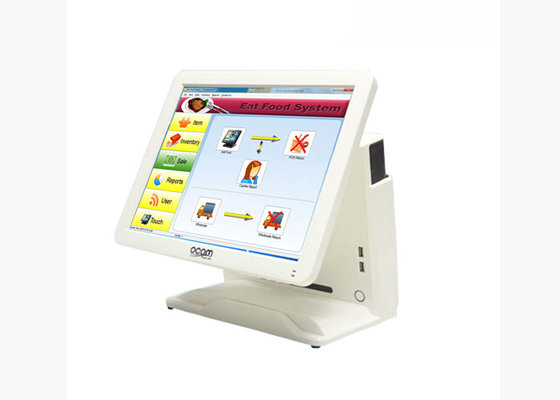 15'' Resistive All In One Touchscreen POS Terminal Machine J1900 CPU Fanless Design