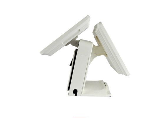Electronic POS Dual Display Touch Screen Windows Supported All In One With PC Stand