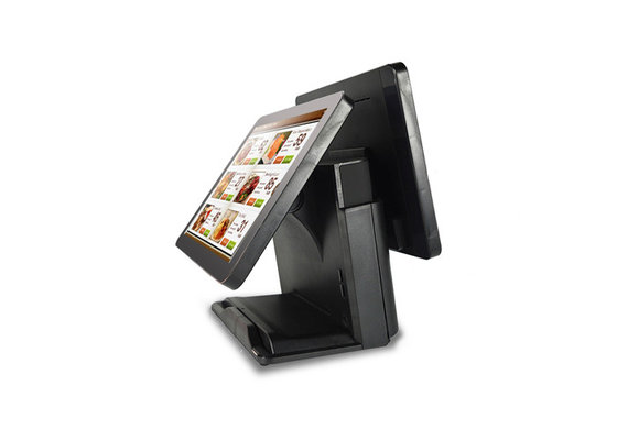 Balck Color Pos Dual Display Electornic Cash Register 15 Inch Fast Starting Speed