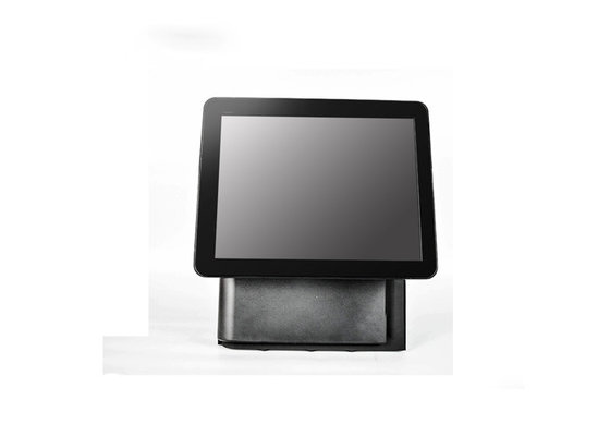 Balck Color Pos Dual Display Electornic Cash Register 15 Inch Fast Starting Speed