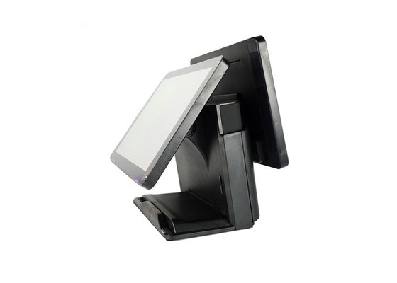 Balck Color Pos Dual Display Electornic Cash Register 15 Inch Fast Starting Speed