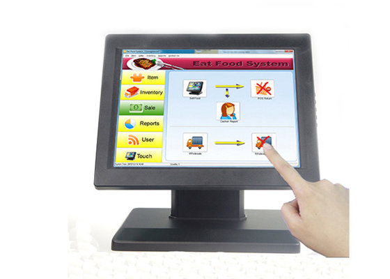 High Resoution 12" POS Touch Screen Monitor TFT LED With Adjustable Stand