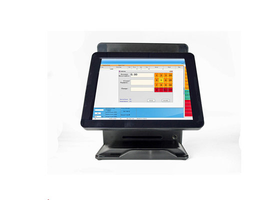 LCD Resistive POS Dual Display Double Side 15 Inch 1024 * 768 Resolution