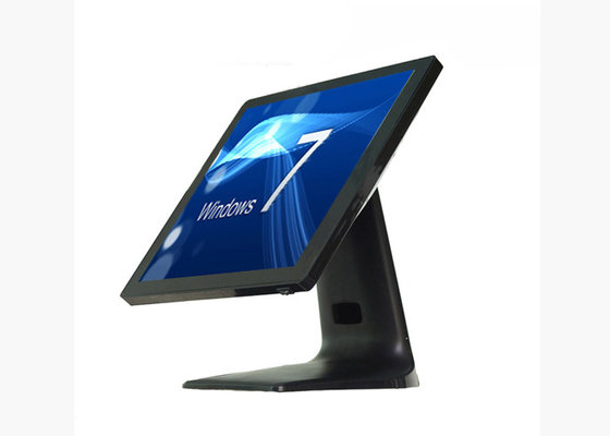 Pure Flat LCD POS Touch Screen Computer All In One Windows System Black Color