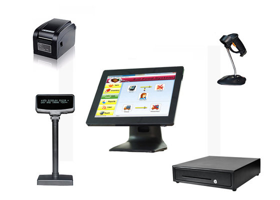 Panel Mounted Epos Systems For Small Business , Pc Cash Register With Bluetooth