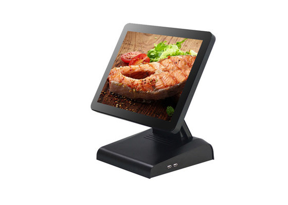 Cpu Intel J1900 Pos Touch Screen Computer , PC Fashional Black Restaurant Pos Terminal