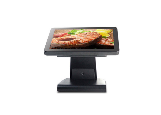 Cpu Intel J1900 Pos Touch Screen Computer , PC Fashional Black Restaurant Pos Terminal