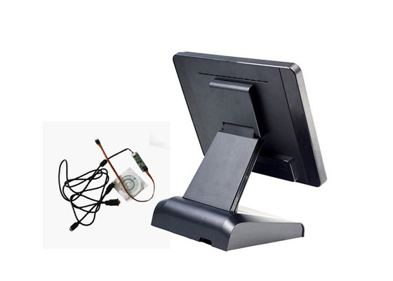 Cpu Intel J1900 Pos Touch Screen Computer , PC Fashional Black Restaurant Pos Terminal