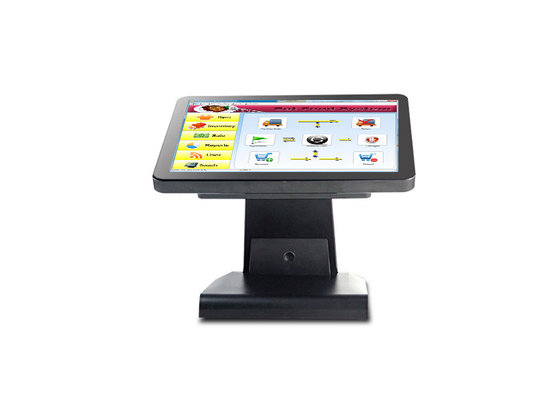 15 Inch All In One Touchscreen POS Terminal Monoblock Computer Black Color