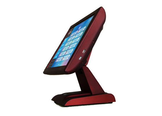 All In One 15 Inch Pos Point Of Sale System Touch Screen LCD Build In VFD Customer Display