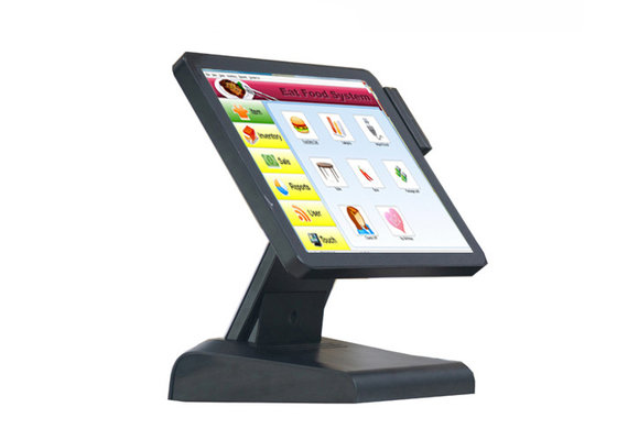 Supermarket Black POS All In One Cash Register With MSR Dust - Proof Energy Saving