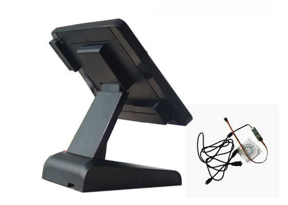 Supermarket Black POS All In One Cash Register With MSR Dust - Proof Energy Saving