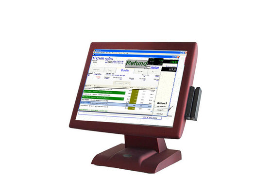 Resisitive POS Touch Screen Computer , Fanless Supermarket Cash Register System