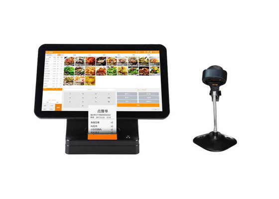 Touch Screen Pos Machine 15.6 Inch Counter Pc 1D scanner 2809AS