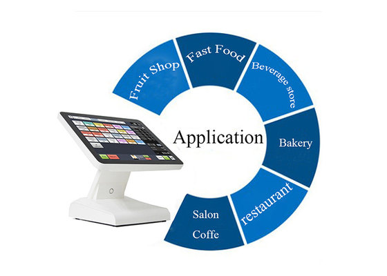 Electronic Retail POS Terminal Touch POS System Double Side Touch Screen Cashing Machine