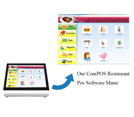 Point Of Sale Terminal 12 Inch Capacitive Touch Screen Desktop For Commercial
