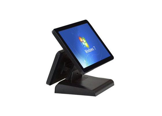 15+12 Dual POS System 2 Screen Retail POS Terminal 5 wire touch Computer Display Black POS
