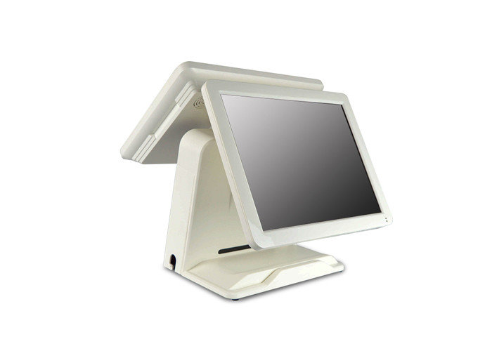 Electronic POS Dual Display Touch Screen Windows Supported All In One With PC Stand