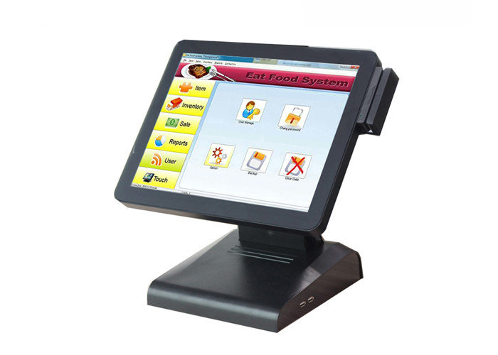 5 Wire Resistive Touch Screen Cash Register Restaurant Use With Card Reader