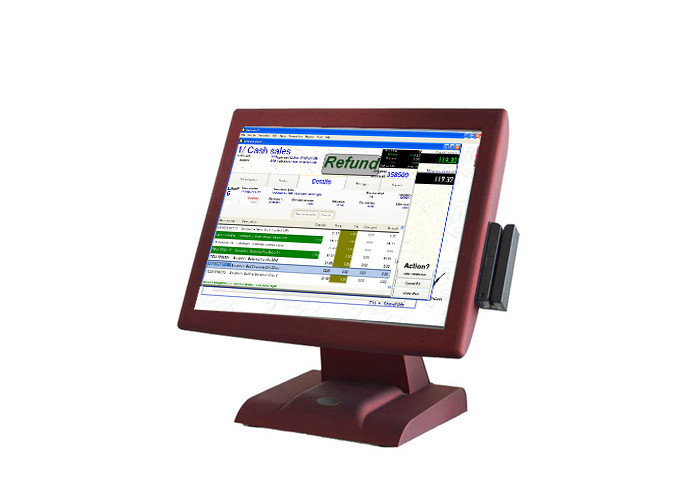 Resisitive POS Touch Screen Computer , Fanless Supermarket Cash Register System