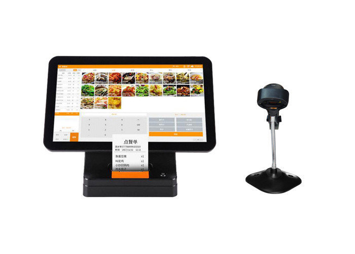 Touch Screen Pos Machine 15.6 Inch Counter Pc 1D scanner 2809AS