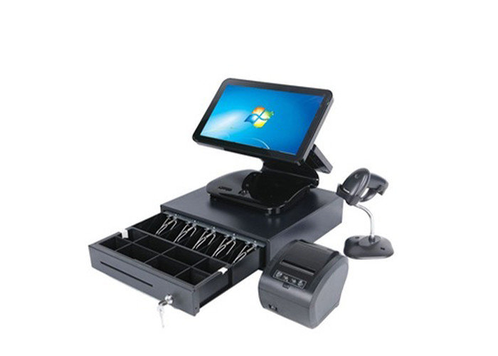 Black Color 10 Point Touch  EPOS1519D Point Of Sale All In One POS Terminal For Retail