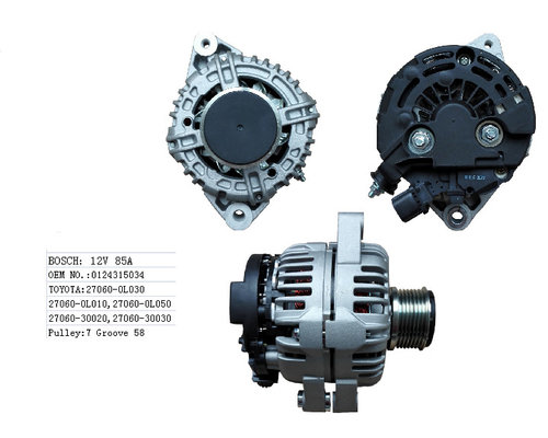 0124315034 / 27060-0L030 12v 85A Bosch Car Alternator LRA02317 / 0124315033 / 1022112810 for sale