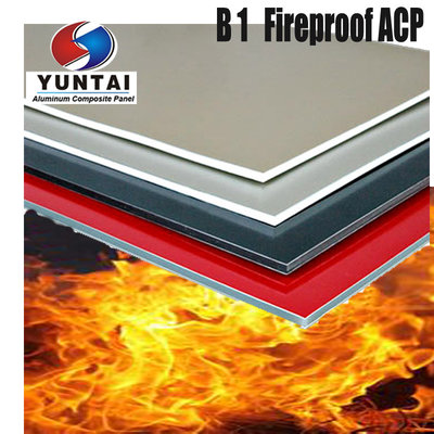 Fire resistant wall covers in Aluminum Composite Panel 4mm PVDF coated Fire retardant core Building decoration material