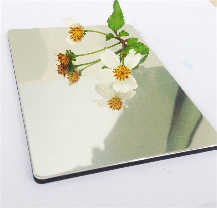 1220x2440x 4mm silver Mirror Aluminum Composite Panel