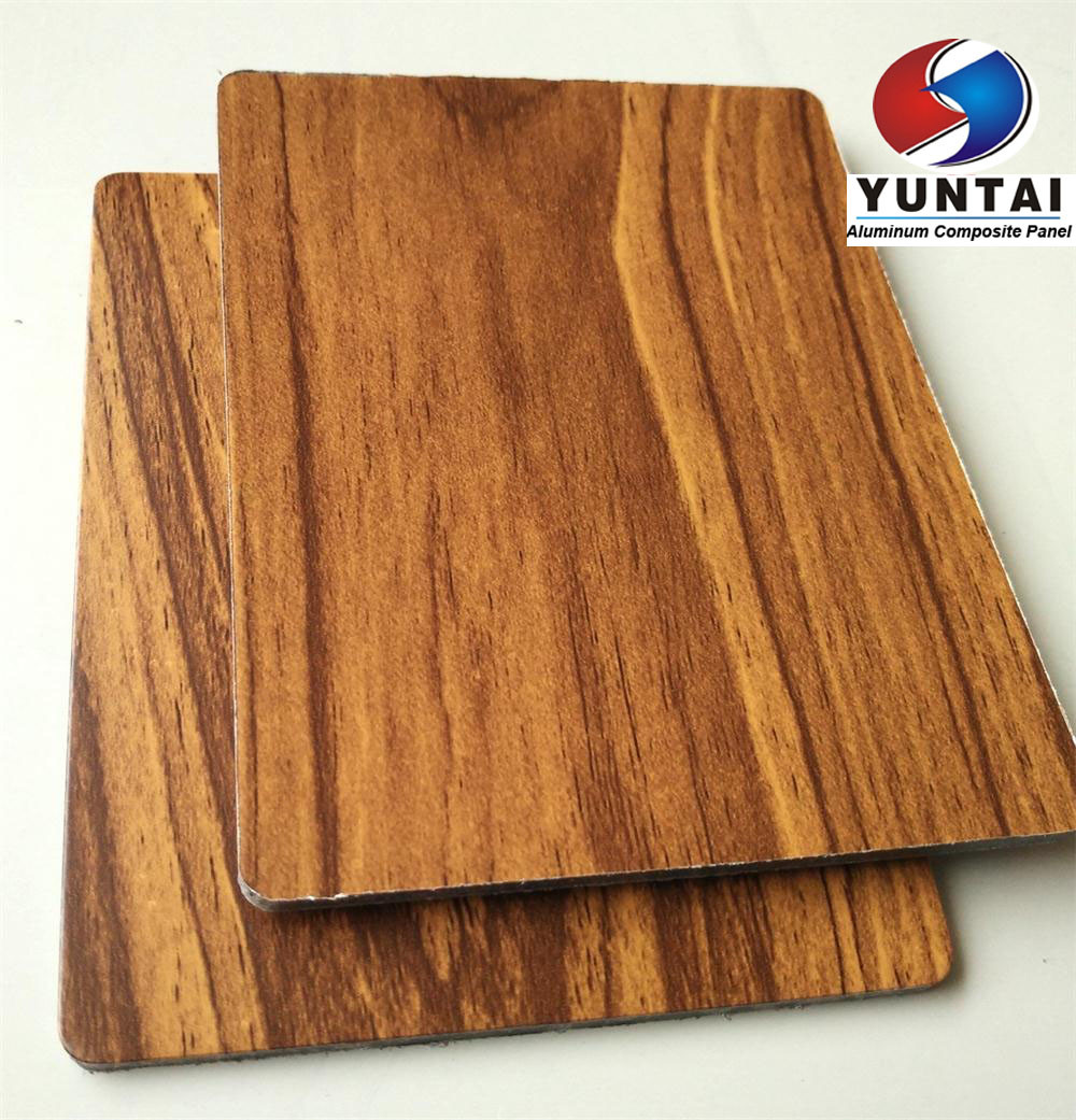 high quality Aluminum Composite Panel wooden texture surface PE coated best interior decoration material