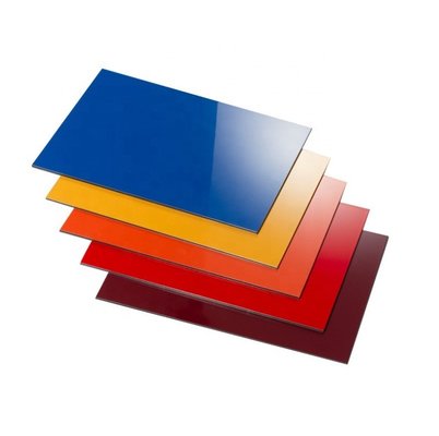 Wall Cladding Fireproof PVDF Aluminum Composite Panel Glossy PVD Colored