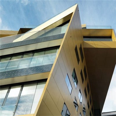 MKS001 Outdoor PVDF Aluminum Composite Panel 3mm 4mm Thickness Glossy Yellow