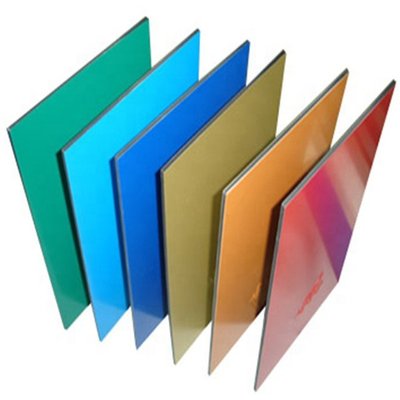 MKS001 Outdoor PVDF Aluminum Composite Panel 3mm 4mm Thickness Glossy Yellow