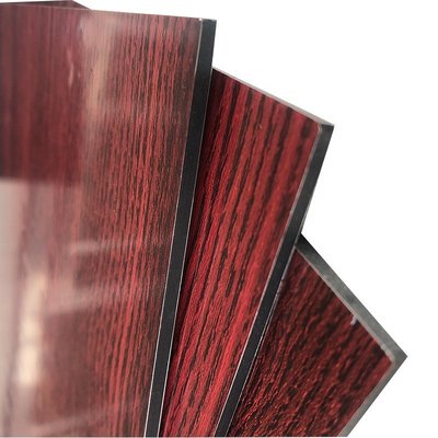 MKS001 Outdoor Wood Aluminum Composite Panel Exterior Wall Cladding PVD Colored