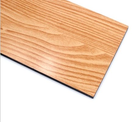 MKS001 Outdoor Wood Aluminum Composite Panel Exterior Wall Cladding PVD Colored