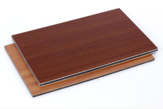 MKS001 Outdoor Wood Aluminum Composite Panel Exterior Wall Cladding PVD Colored