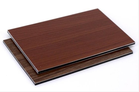 MKS001 Outdoor Wood Aluminum Composite Panel Exterior Wall Cladding PVD Colored