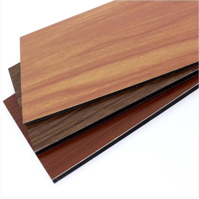 MKS001 Outdoor Wood Aluminum Composite Panel Exterior Wall Cladding PVD Colored