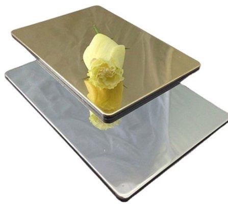 Building Material 3mm 4mm Mirror Aluminum Composite Panel MKS001 Outdoor PVD Colored