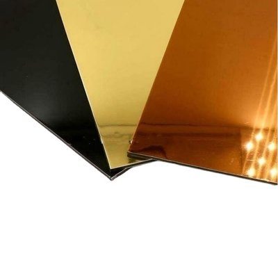 4x8 MKS001 Outdoor Mirror Aluminum Composite Panel For Kitchen Cabinets PVD Colored