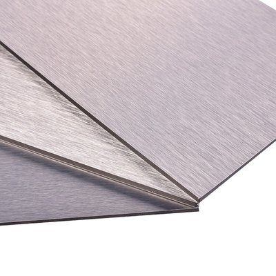 4mm PVDF PE Brushed red / Brushed gold alucobond fireproof ACP aluminum composite panel