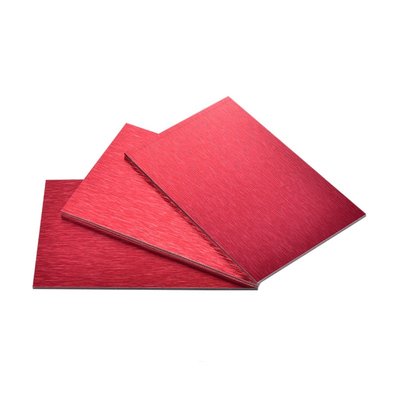 4mm PVDF PE Brushed red / Brushed gold alucobond fireproof ACP aluminum composite panel
