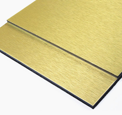 3mm 4mm Brushed Aluminum Composite Panel Exterior Wall Cladding MKS001 Outdoor PVD Colored