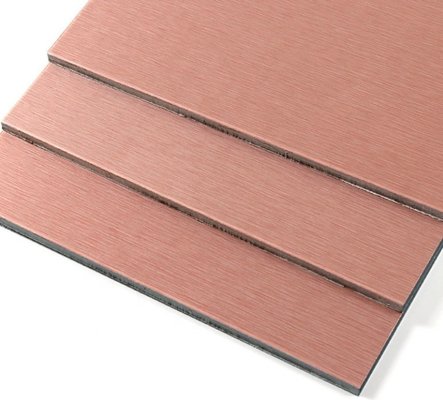 3mm 4mm Brushed Aluminum Composite Panel Exterior Wall Cladding MKS001 Outdoor PVD Colored