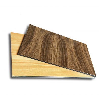 2mm 3mm 4mm single side with wooden PE PVDF coating decorative aluminum composite panel