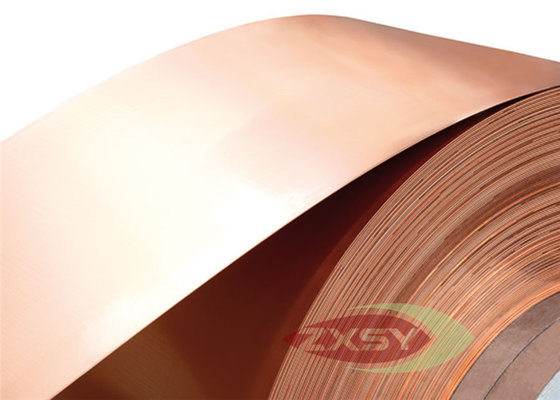Beryllium Copper Conductivity Strip In Coil , T2 Red Copper Strip