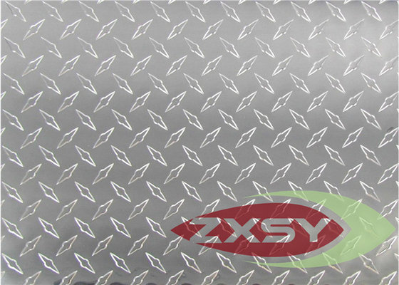 5052 6061 Construction Embossed Aluminium Sheet In Diamond Pattern