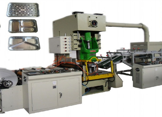 Aluminium Foil Container Making Machine With Stacker Feeding Machine SIEMENS PLC