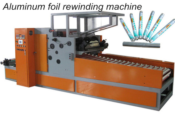 Metal Roll Rewinding Machine Disposable Aluminum Foil Roll Cutting / Rewinding Machine