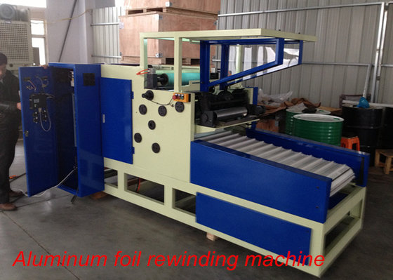 Metal Roll Rewinding Machine Disposable Aluminum Foil Roll Cutting / Rewinding Machine